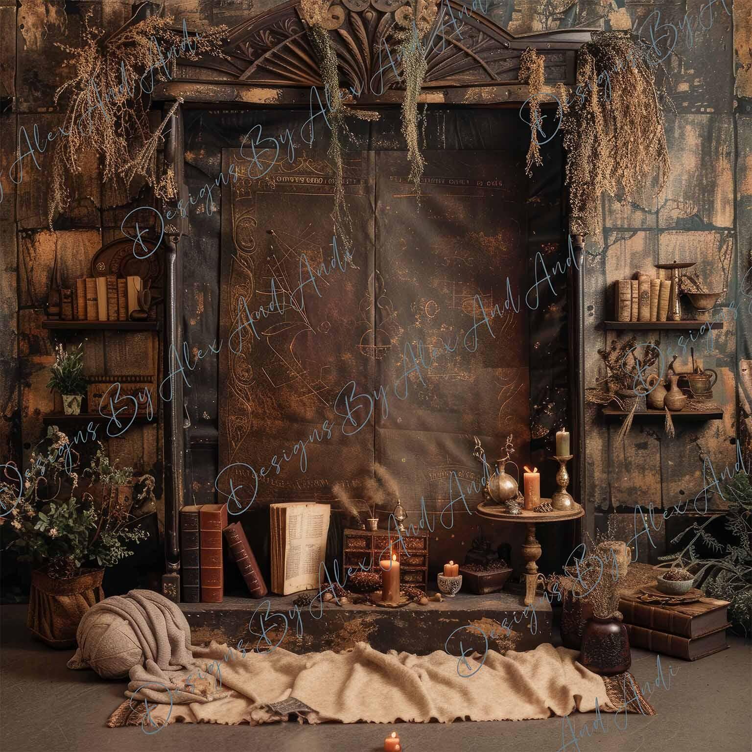 Alchemy Photo Digital Backdrop Chemistry Potion Picture Back Ground ...