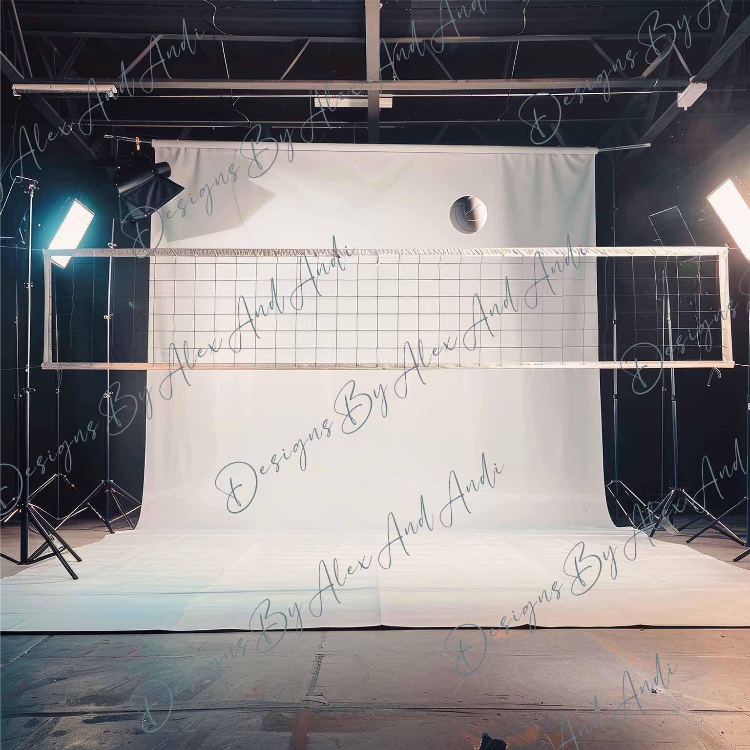 Volleyball Backdrop Sport Background Photo Shoot Ball Digital Backdrop ...