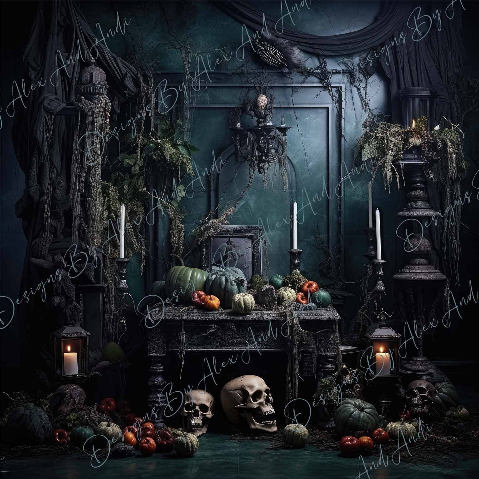 Halloween Studio Backdrop Background Digital Birthday Child Photo Shoot ...
