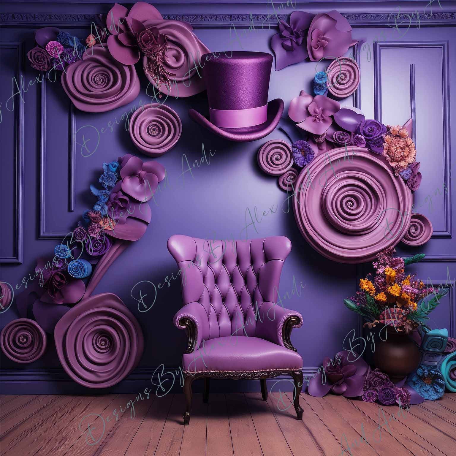 Wonky Chocolate Factory Digital Backdrop Overlay Background Photo ...