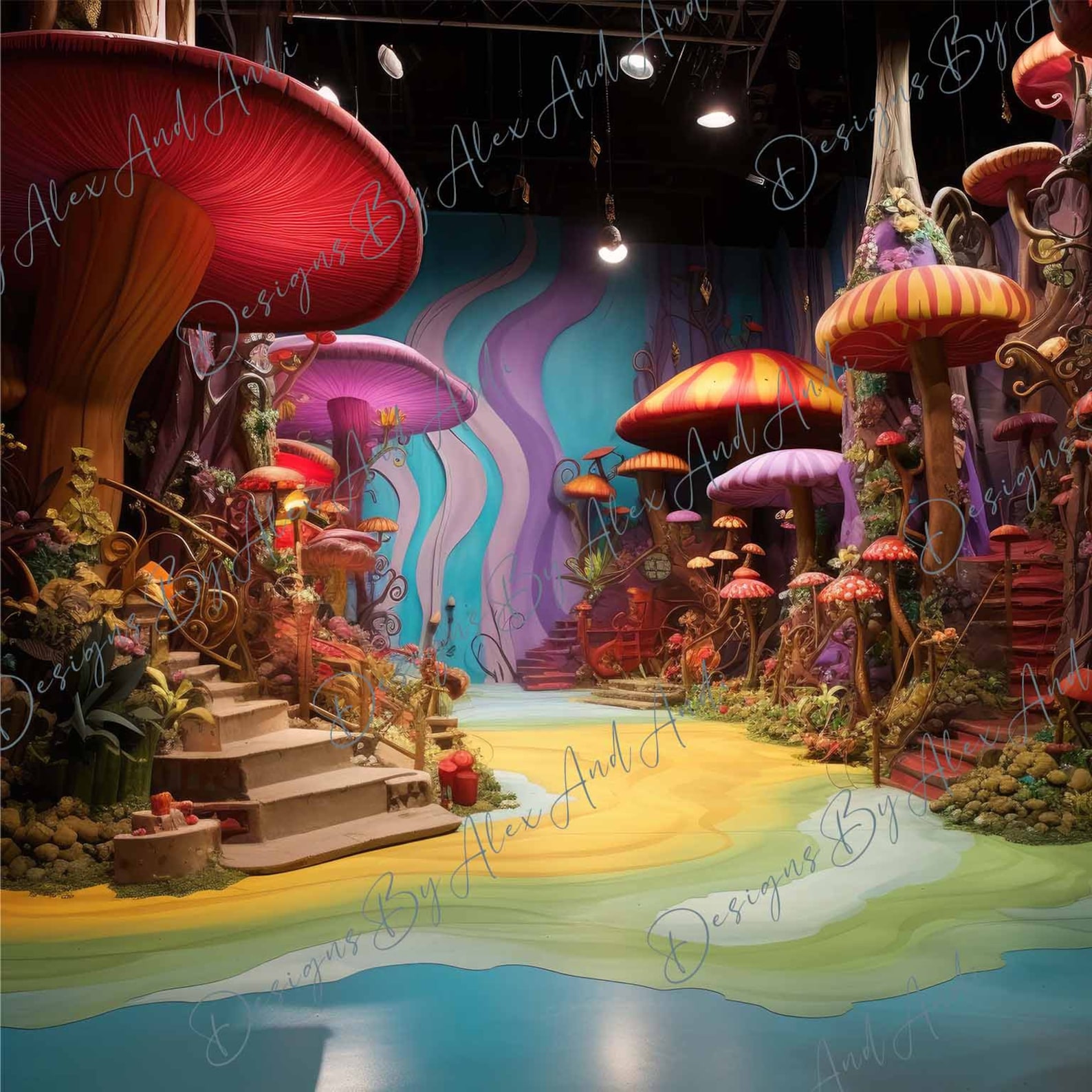 Crazy Candy Factory Backdrop Background Digital Birthday Child Photo ...