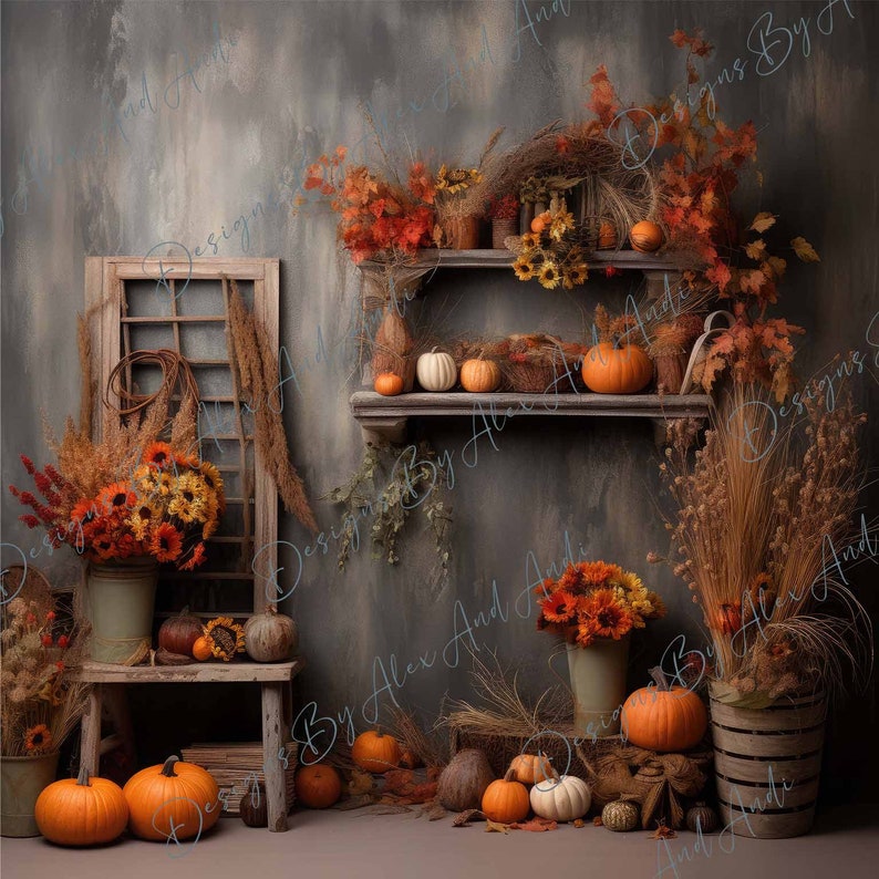 Fall Digital Backdrop Background Birthday Child Photo Shoot Picture ...