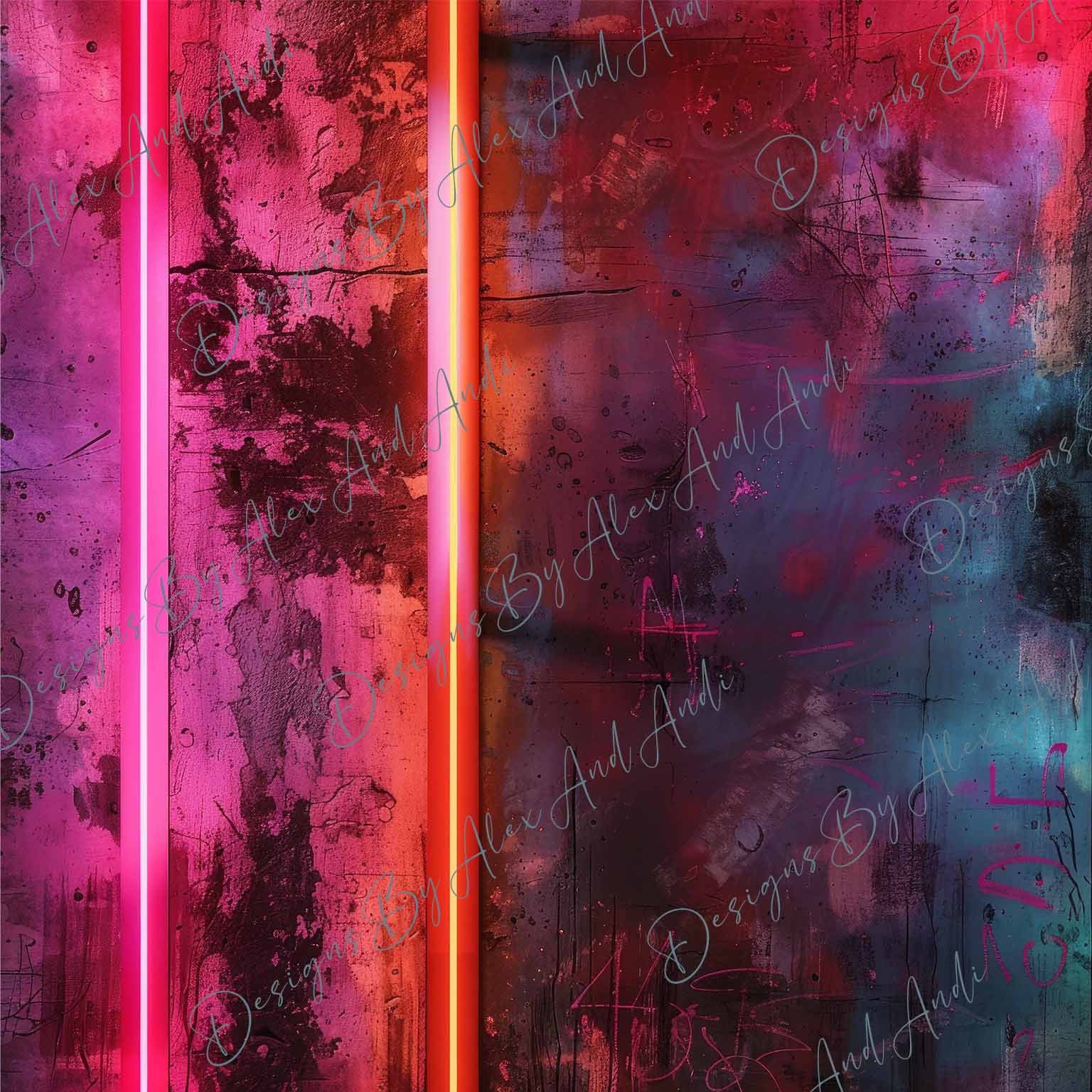 Neon Art Wall Digital Backdrop Decorated Wall Backdrop Art Photo Wall ...