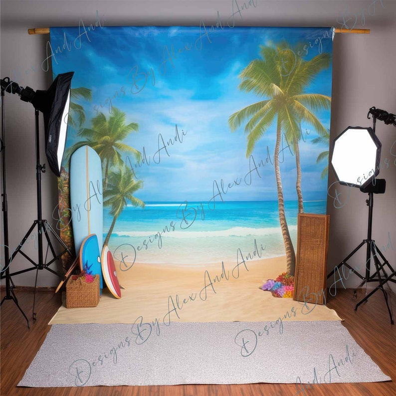 Beach Studio Backdrop Background Studio Digital Photo Shoot Sunny Sand ...