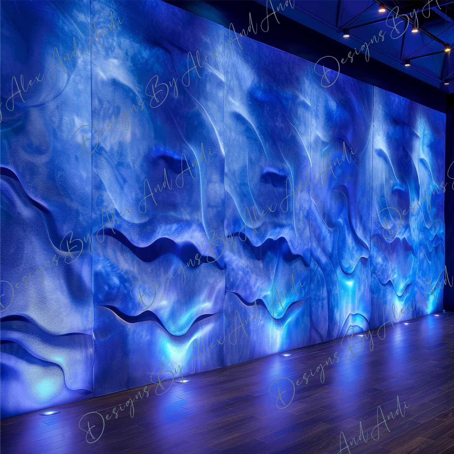 Blue Celebrity Digital Backdrop Overlay Wedding Background Sweet 16 ...