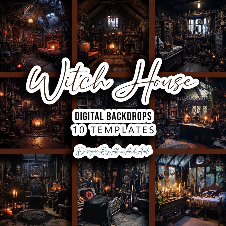 Witch House Digital Backdrop Background Birthday Child Photo Shoot ...