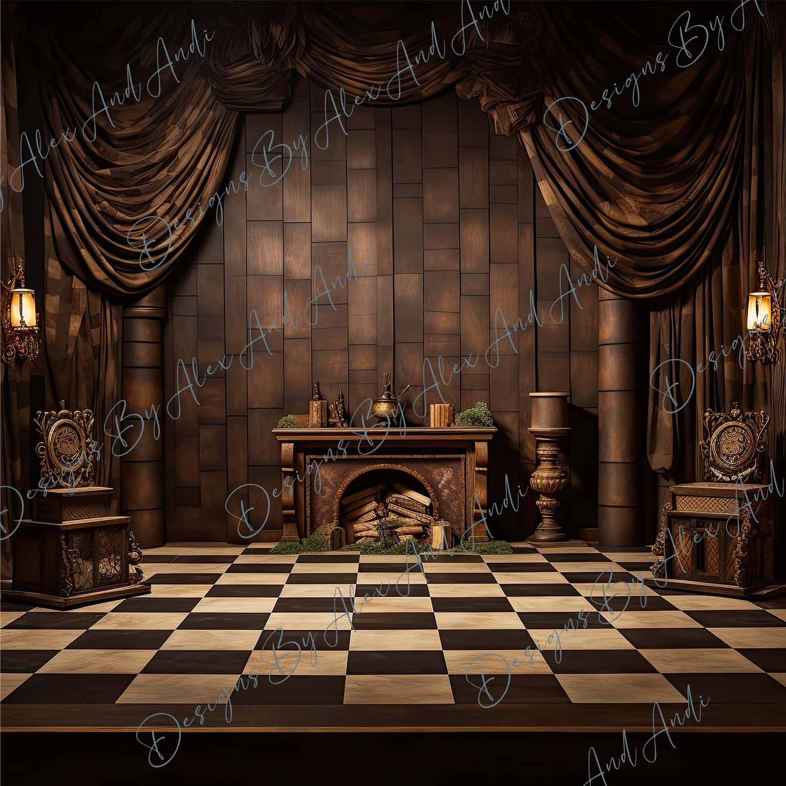 Checkers Backdrop Background Digital Birthday Child Photo Shoot Picture ...