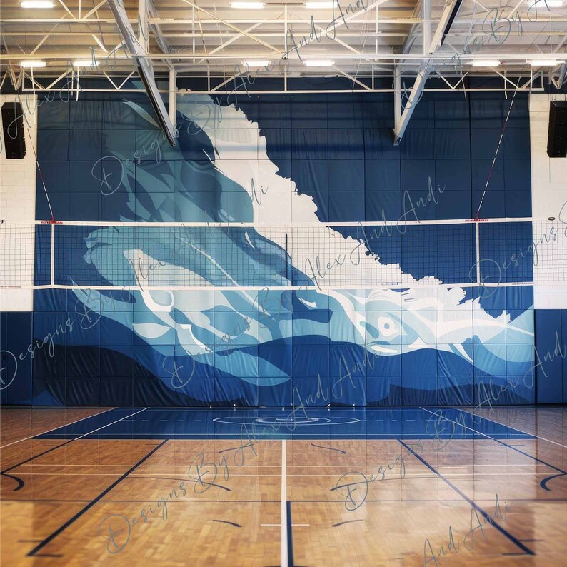 Volleyball Backdrop Sport Background Photo Shoot Ball Digital Backdrop ...