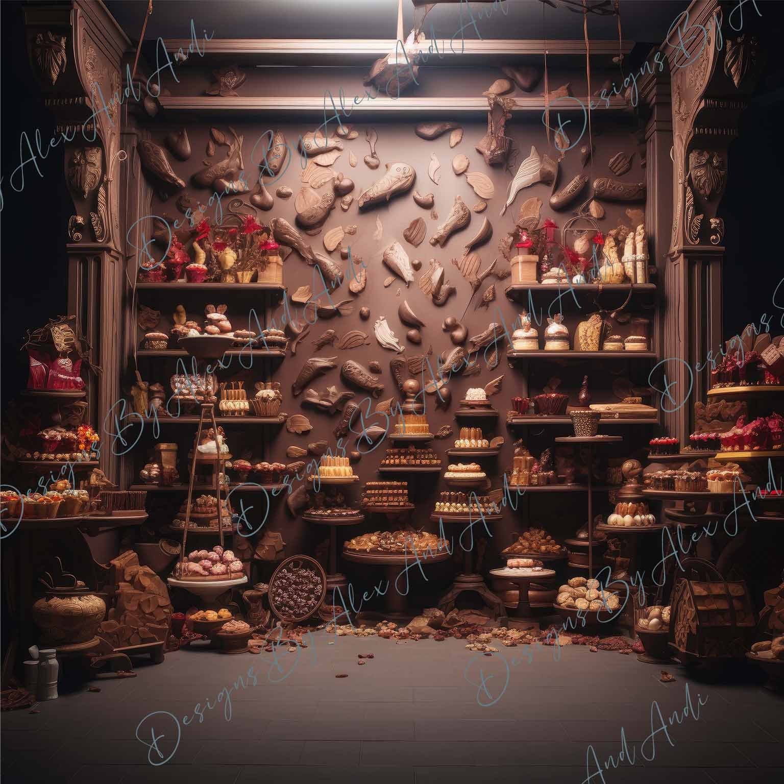 Chocolate Studio Backdrop Background Digital Birthday Child Photo Shoot ...