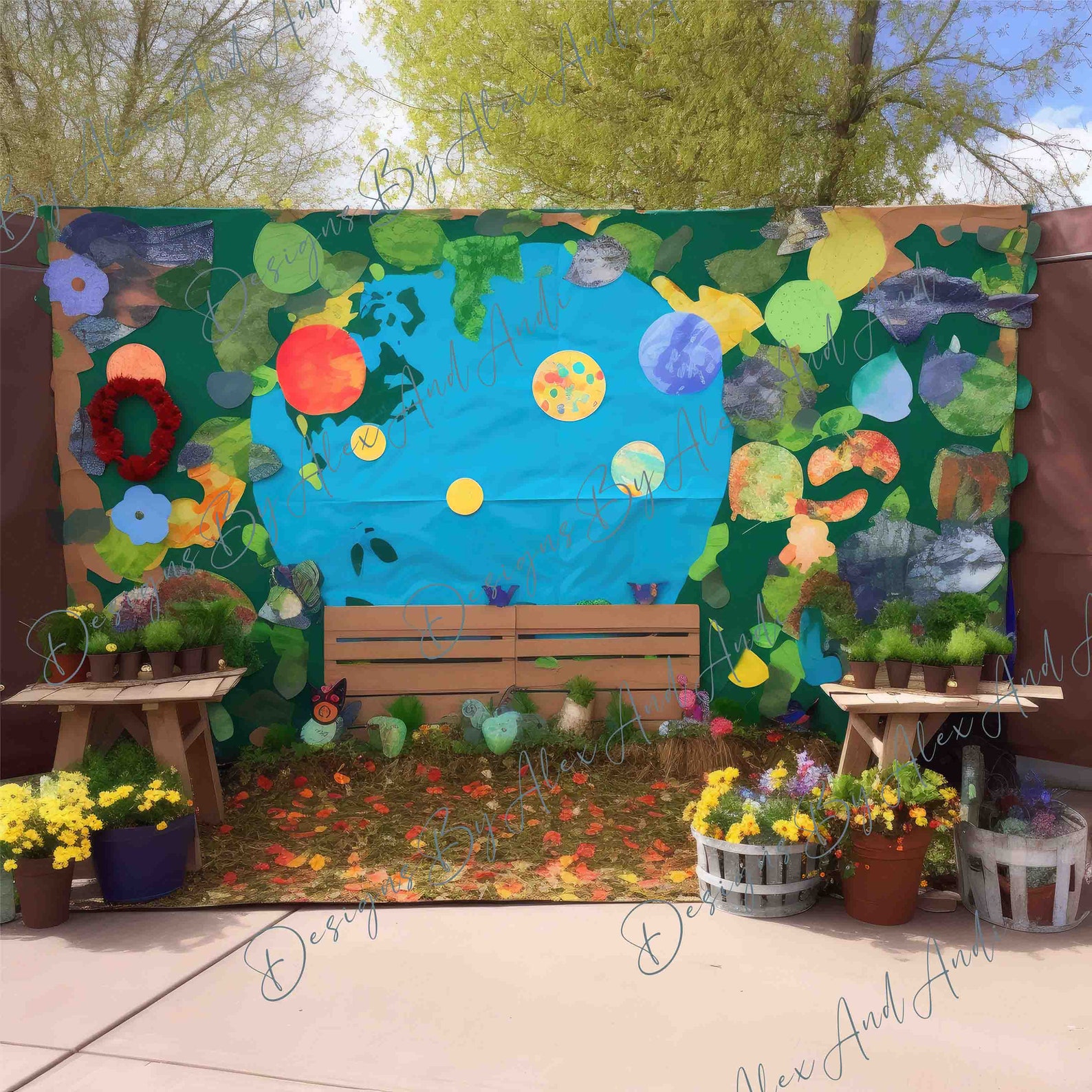 Earth Day Backdrop Background Digital Photo Shoot Studio - Etsy