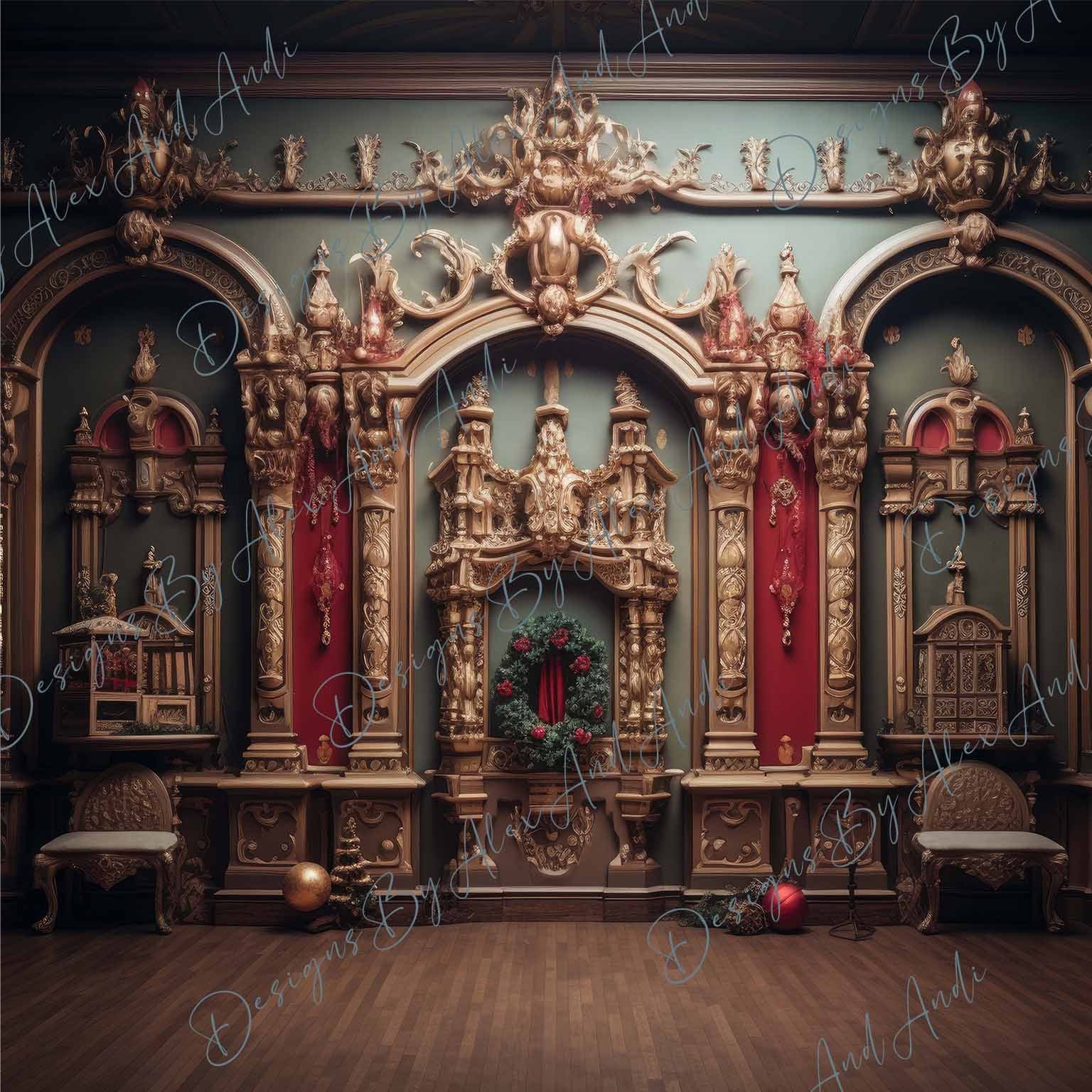 Nutcracker House Digital Backdrop Overlay Background Wedding Birthday ...