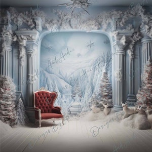 North Pole Studio Digital Backdrop Overlay Background Wedding Holiday ...