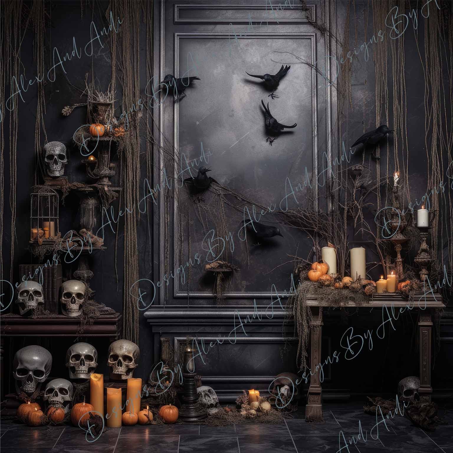 Haunted House Backdrop Background Digital Birthday Child Photo Shoot ...