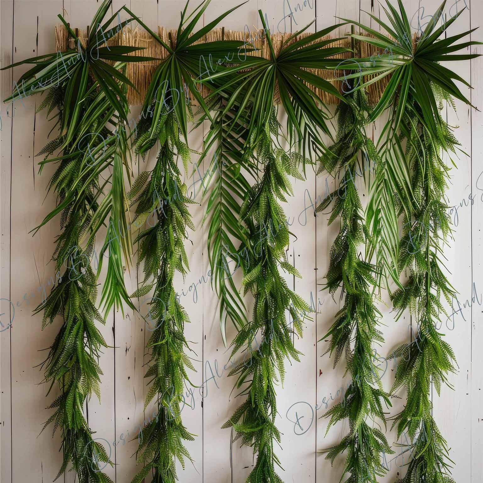 Grass Garland Studio Event Garland Photo Shoot Grass Back Drop Backdrop ...