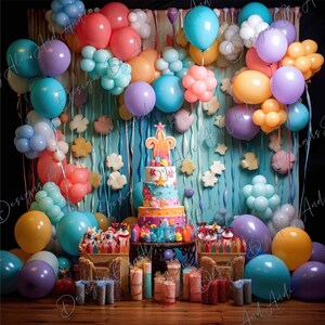 Birthday Digital Backdrop Background Birthday Child Photo Shoot Picture ...