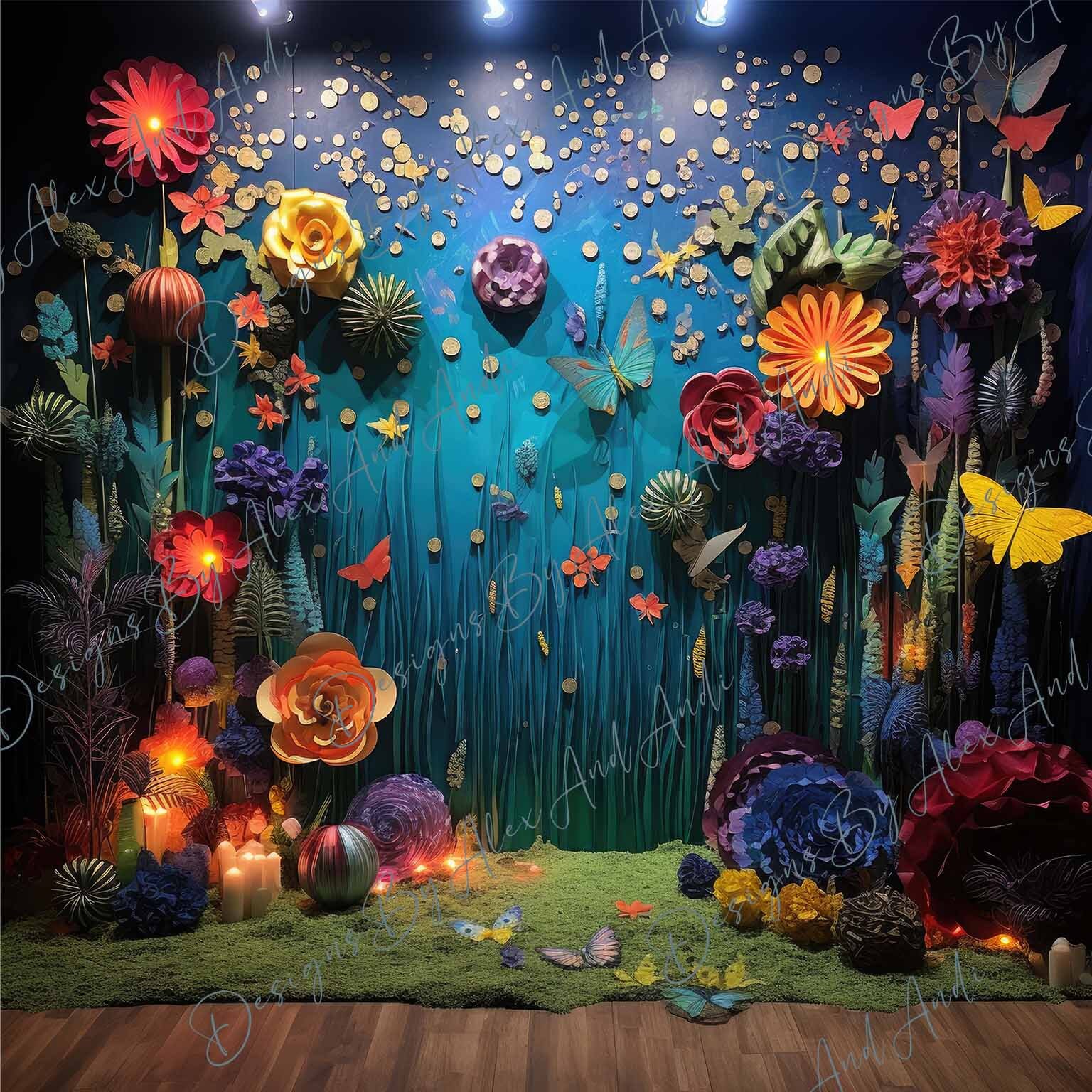 Tropical Party Digital Backdrop Background Birthday Child Photo Shoot ...