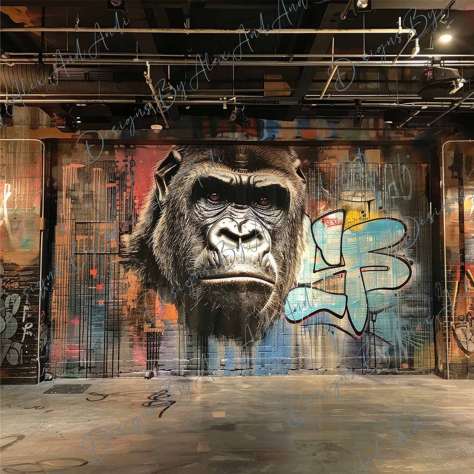 Gorilla Digital Backdrop Overlay Background Photo Party Picture Studio ...