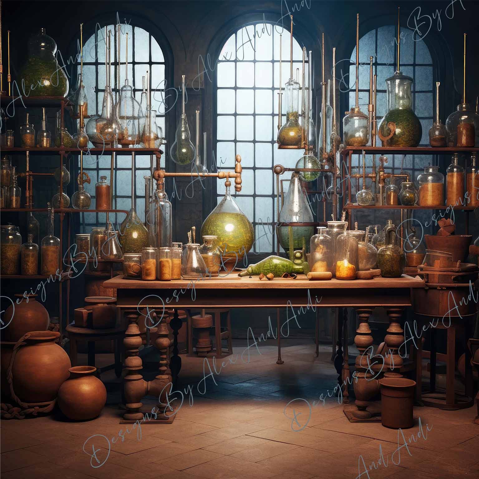 Chemistry Lab Backdrop Background Digital Birthday Child Photo Shoot ...