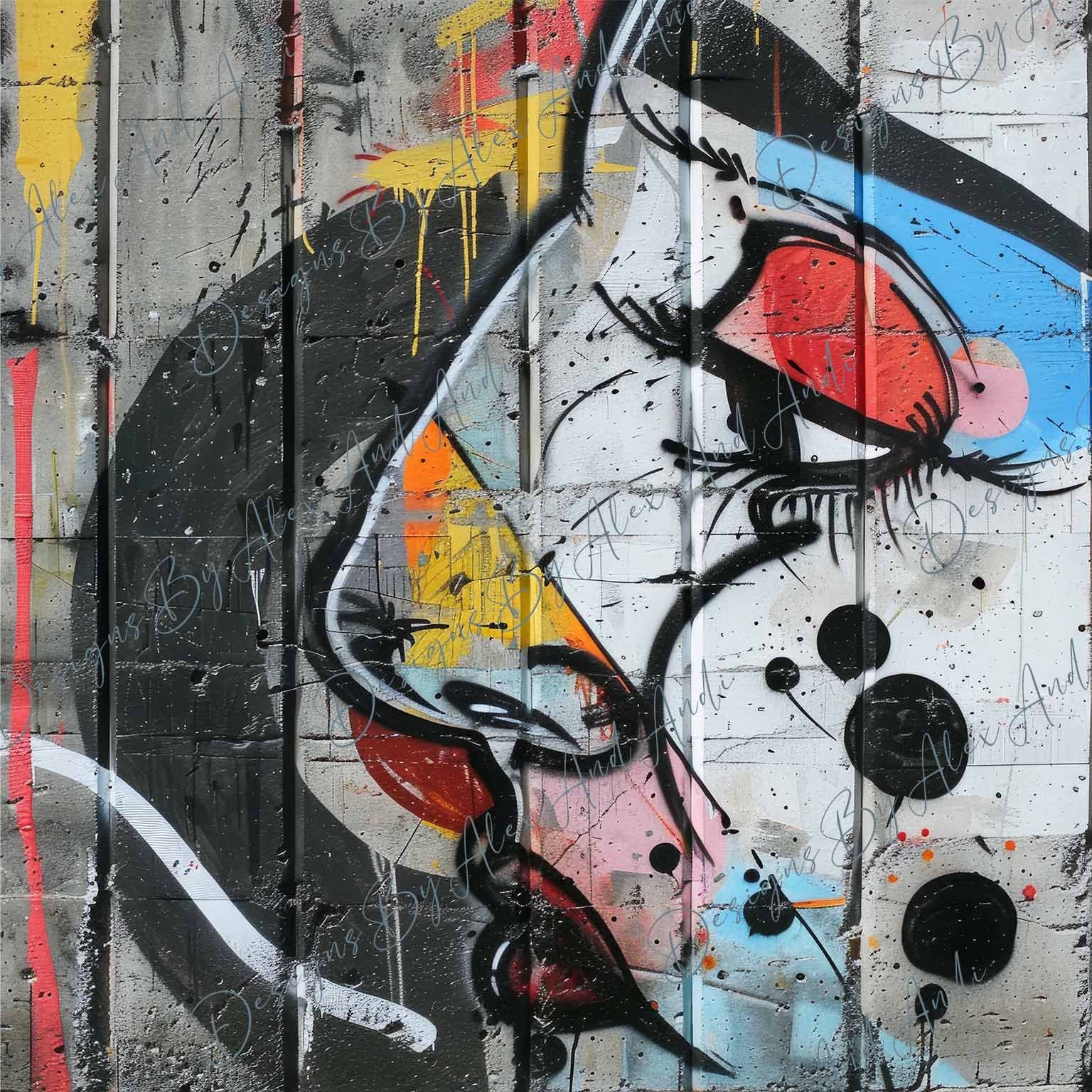 Graffiti Decorated Wall Backdrop Background Back Ground Wall Digital ...