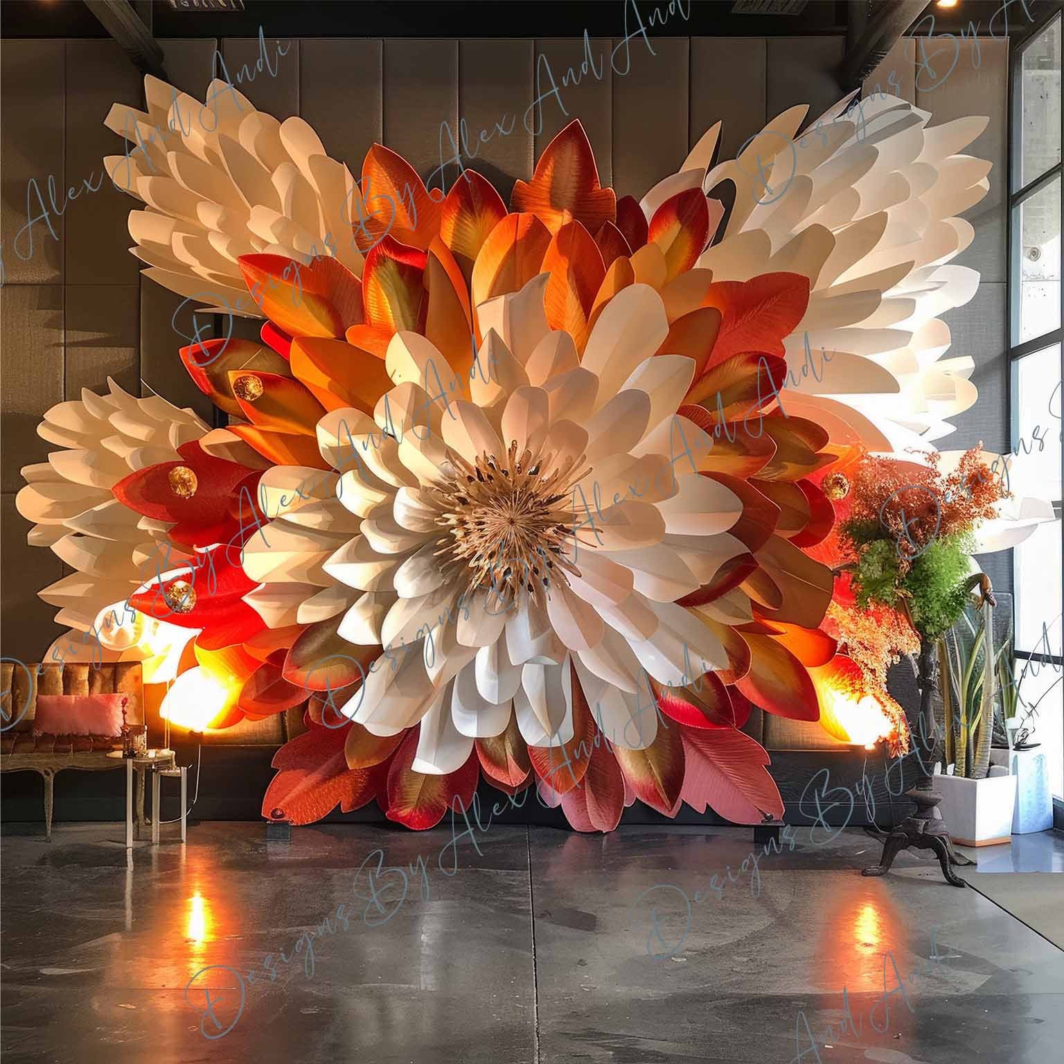 Giant Flower Celebrity Digital Overlay Backdrop Background Party ...