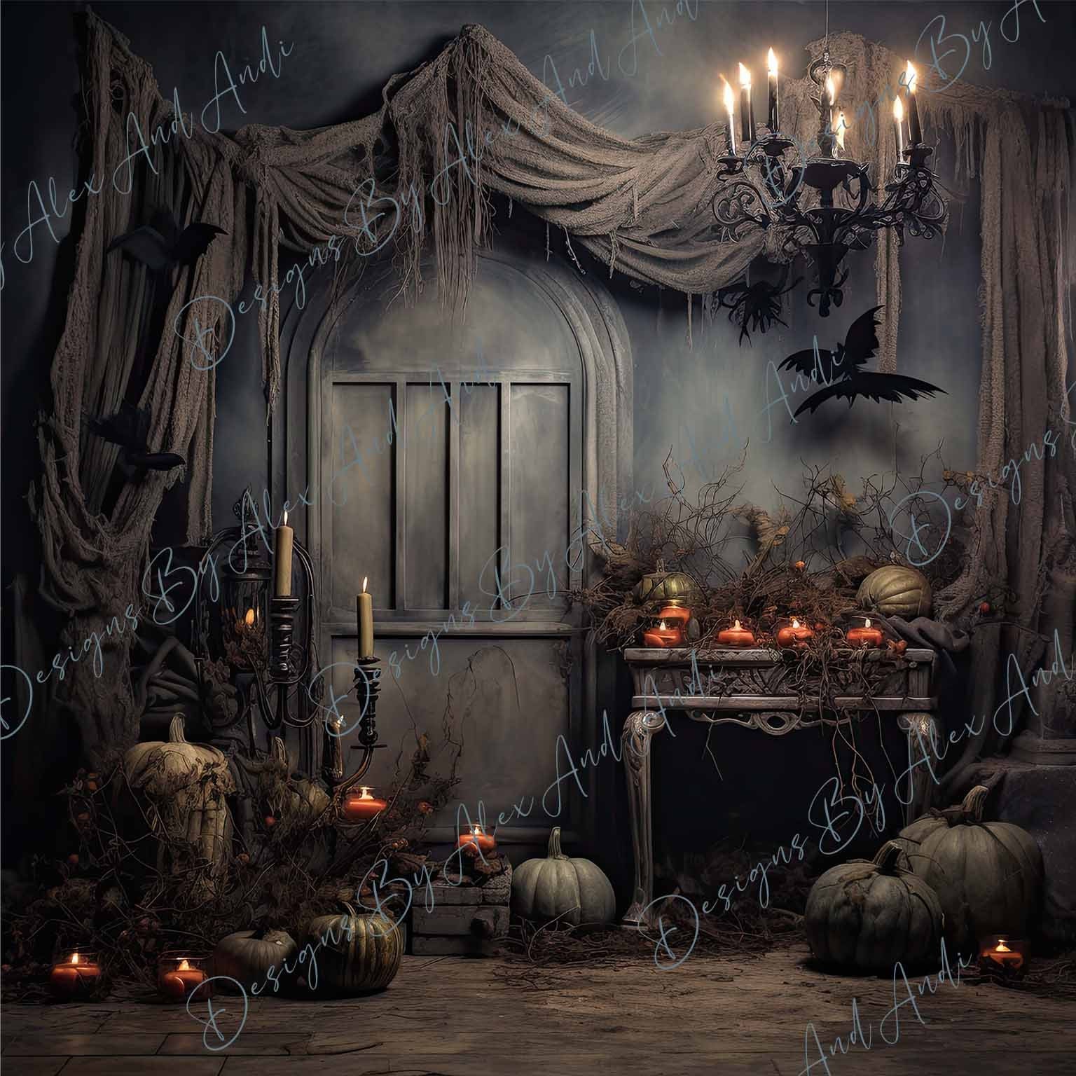 Halloween Studio Backdrop Background Digital Birthday Child Photo Shoot ...