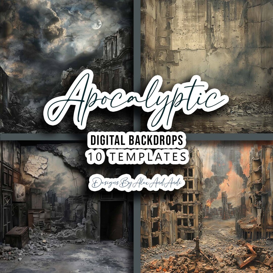 Apocalyptic Back Drop Zombie Background End of World Backdrop Back ...