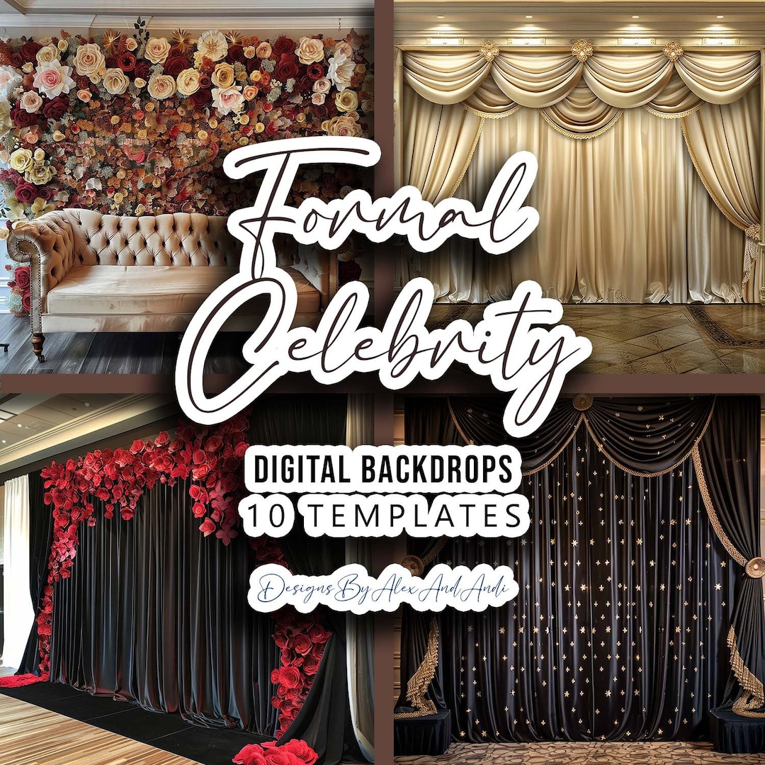 Formal Celebrity Digital Backdrop Overlay Background Wedding Photo ...