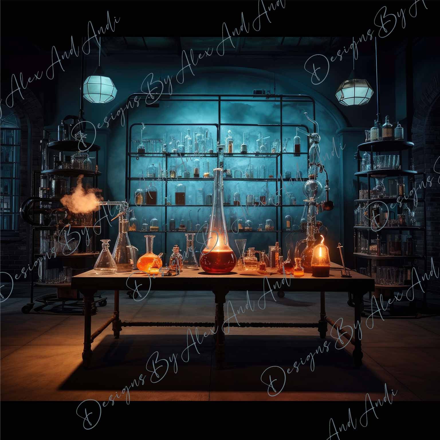 Chemistry Lab Backdrop Background Digital Birthday Child Photo Shoot ...