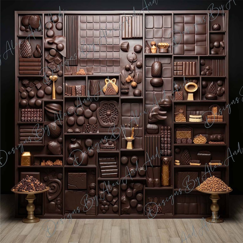 Chocolate Backdrop Background Digital Birthday Child Photo Shoot ...