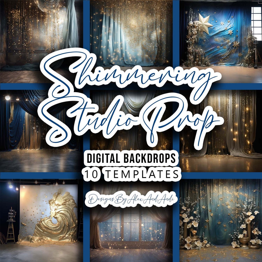 Shimmering Studio Prop Backdrop Background Digital Birthday Child Photo ...