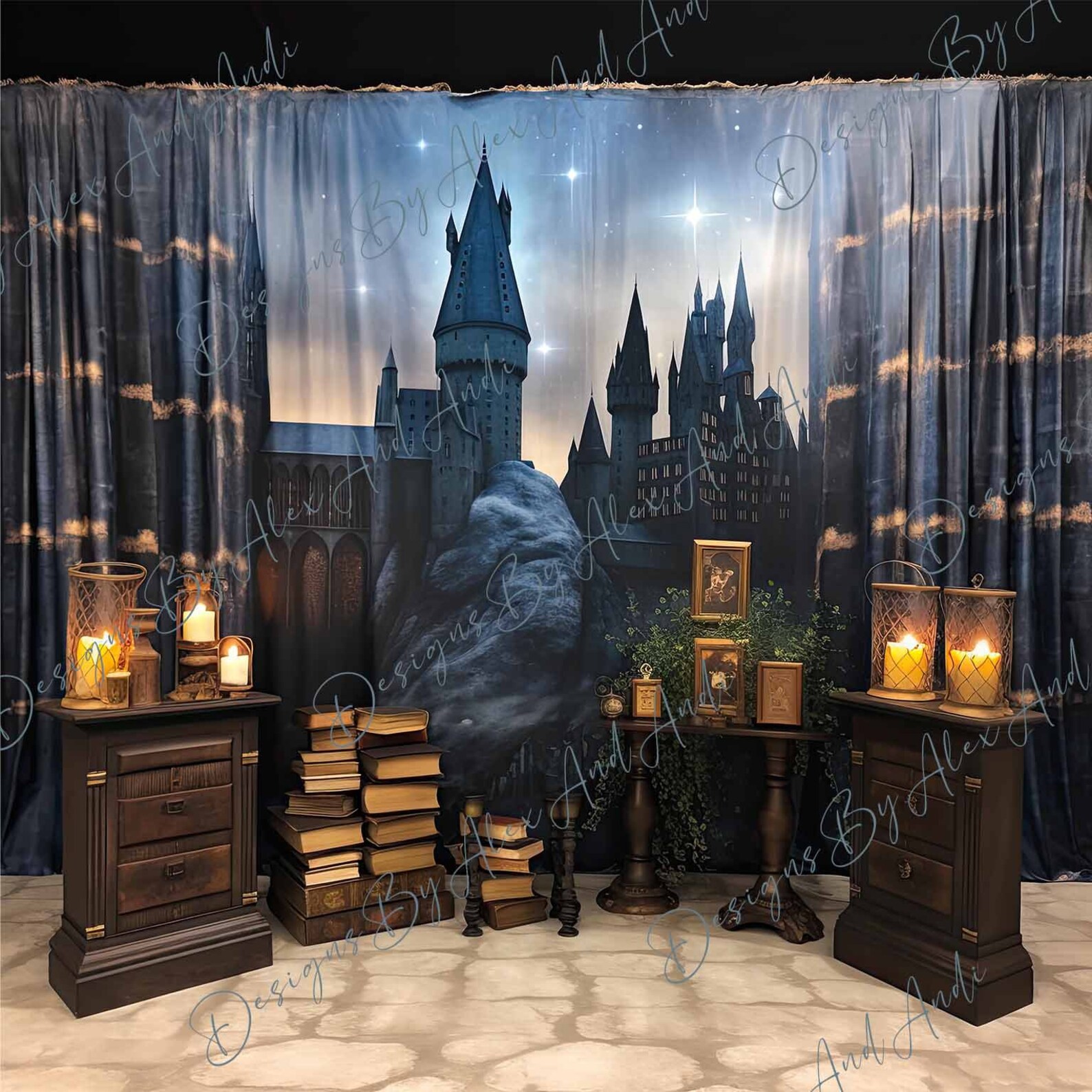 Magic Wizard Studio Backdrop Background Digital Photo Shoot Studio ...