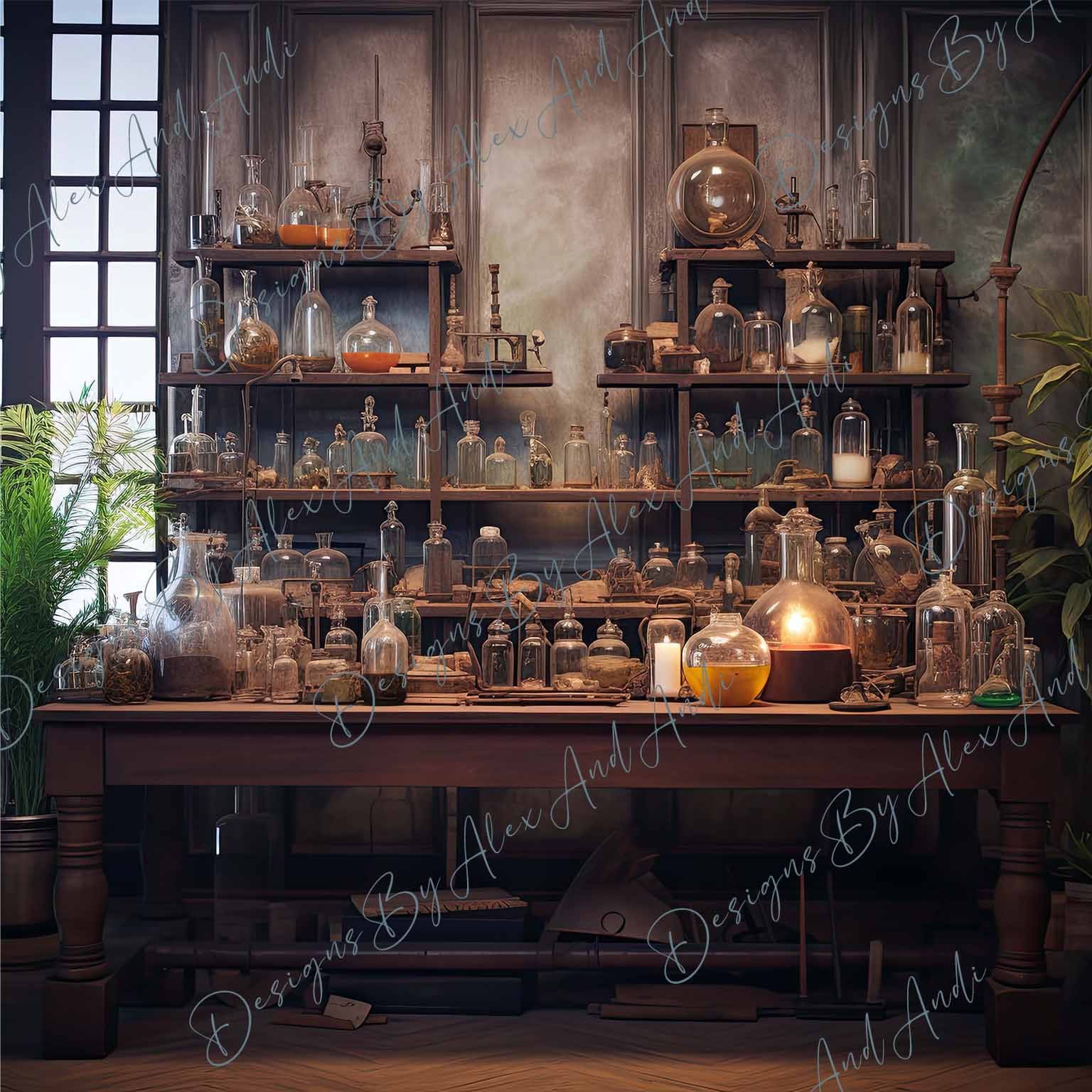 Chemistry Lab Backdrop Background Digital Birthday Child Photo Shoot ...