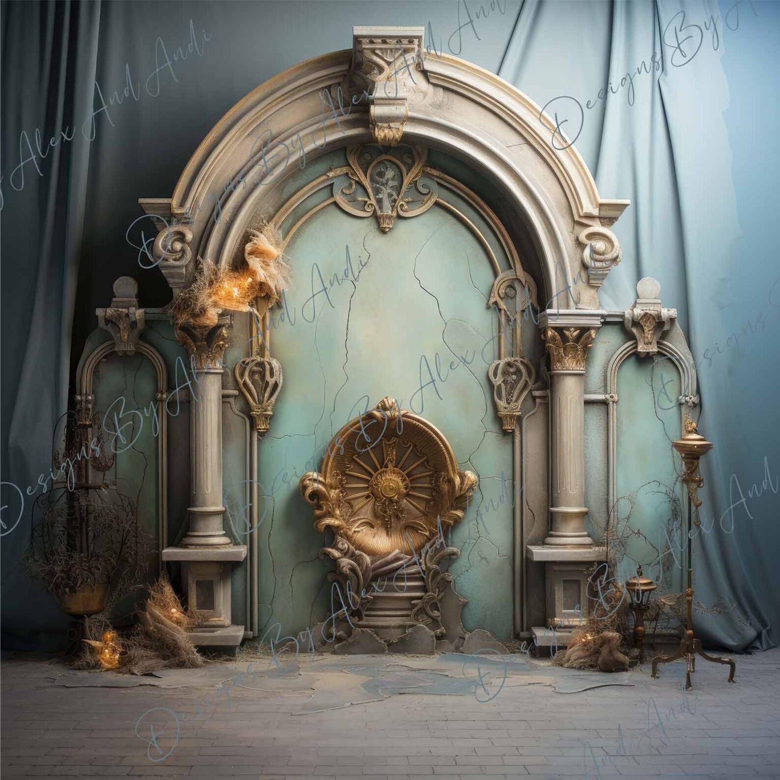 Arch Studio Prop Backdrop Background Digital Birthday Child Photo Shoot ...