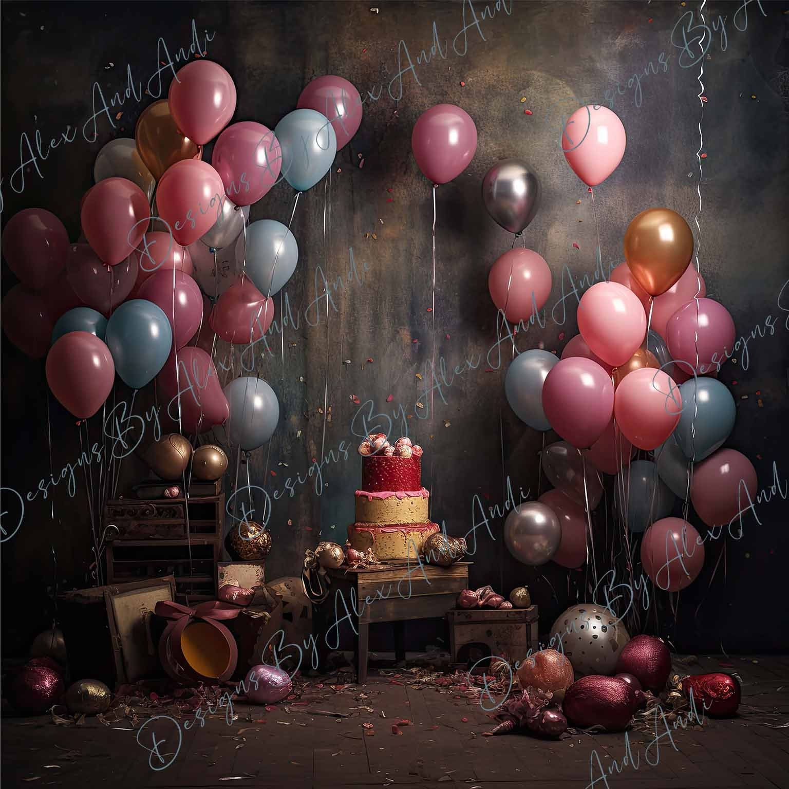 Birthday Digital Backdrop Background Birthday Child Photo Shoot Picture ...