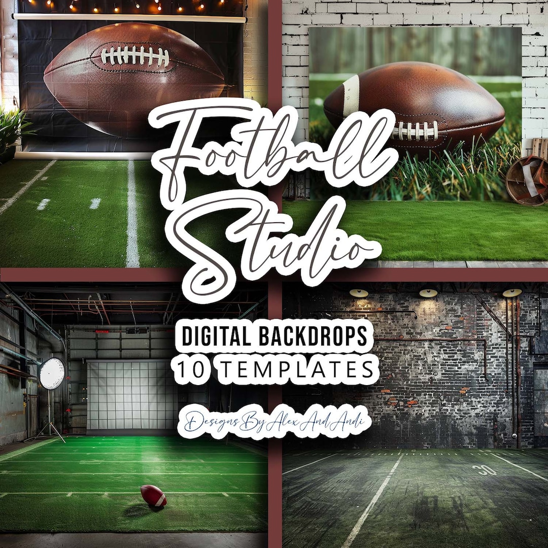 Football Studio Backdrop Football Back Drop Sport Photo Shoot Overlay ...