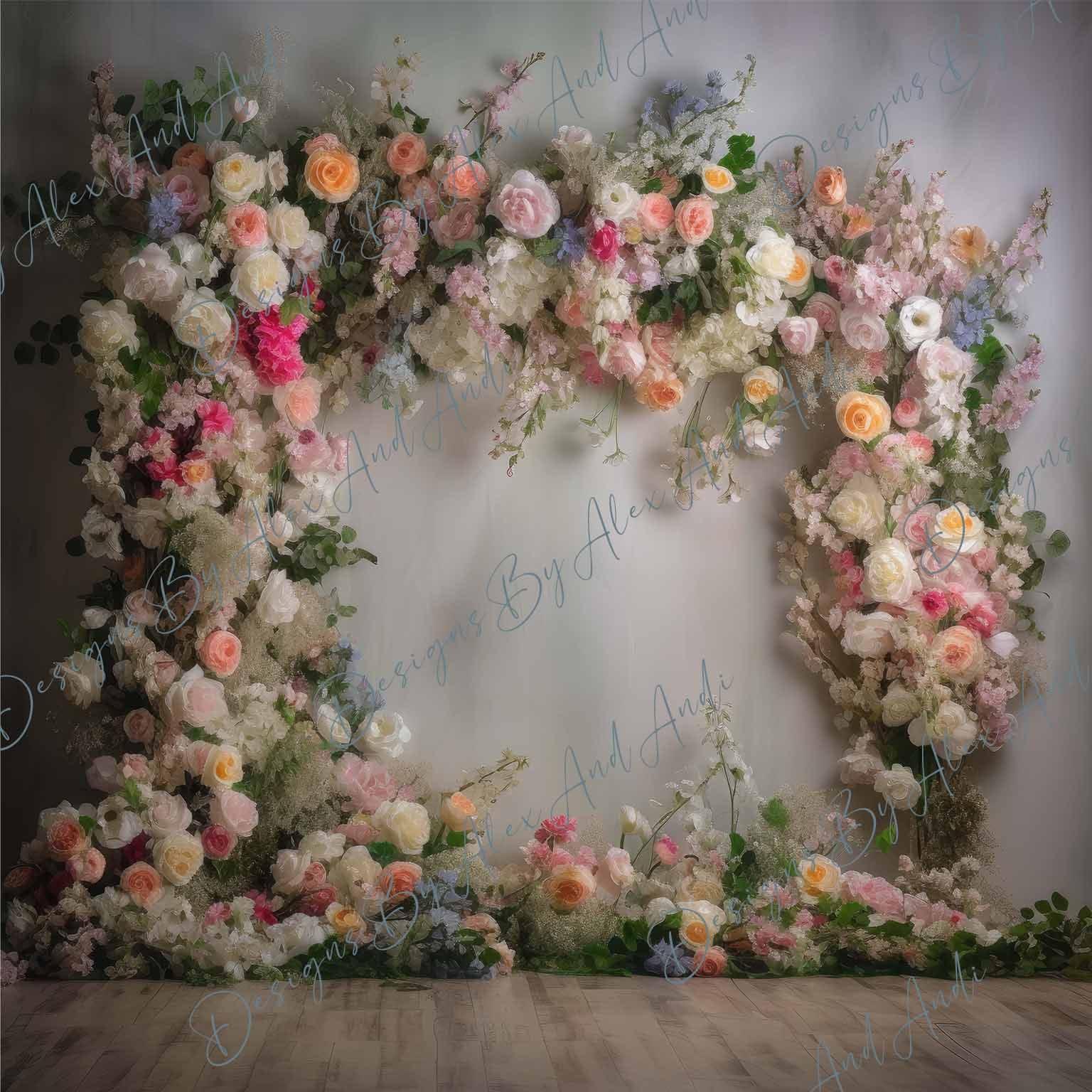 Brushed Floral Backdrop Background Digital Photo Shoot Studio Picture ...