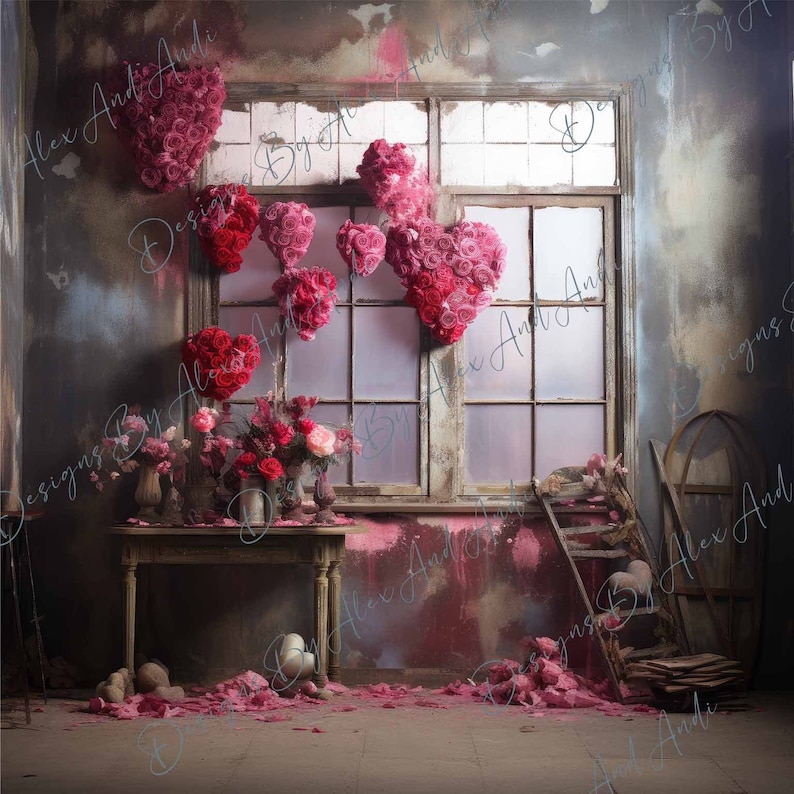 Urban Valentine Digital Backdrop Overlay Background Event Photo Shoot ...