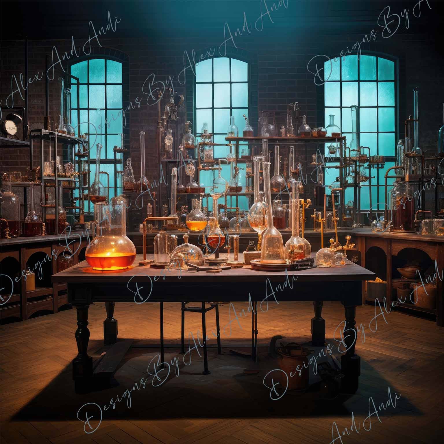 Chemistry Lab Backdrop Background Digital Birthday Child Photo Shoot ...
