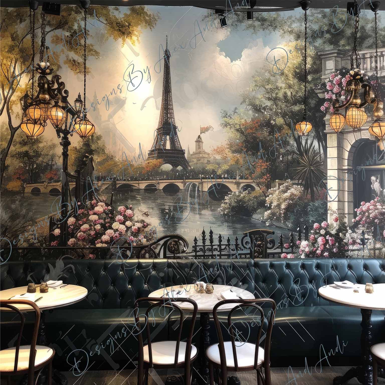 French Cafe Digital Overlay Backdrop Background Party Photo Picture ...