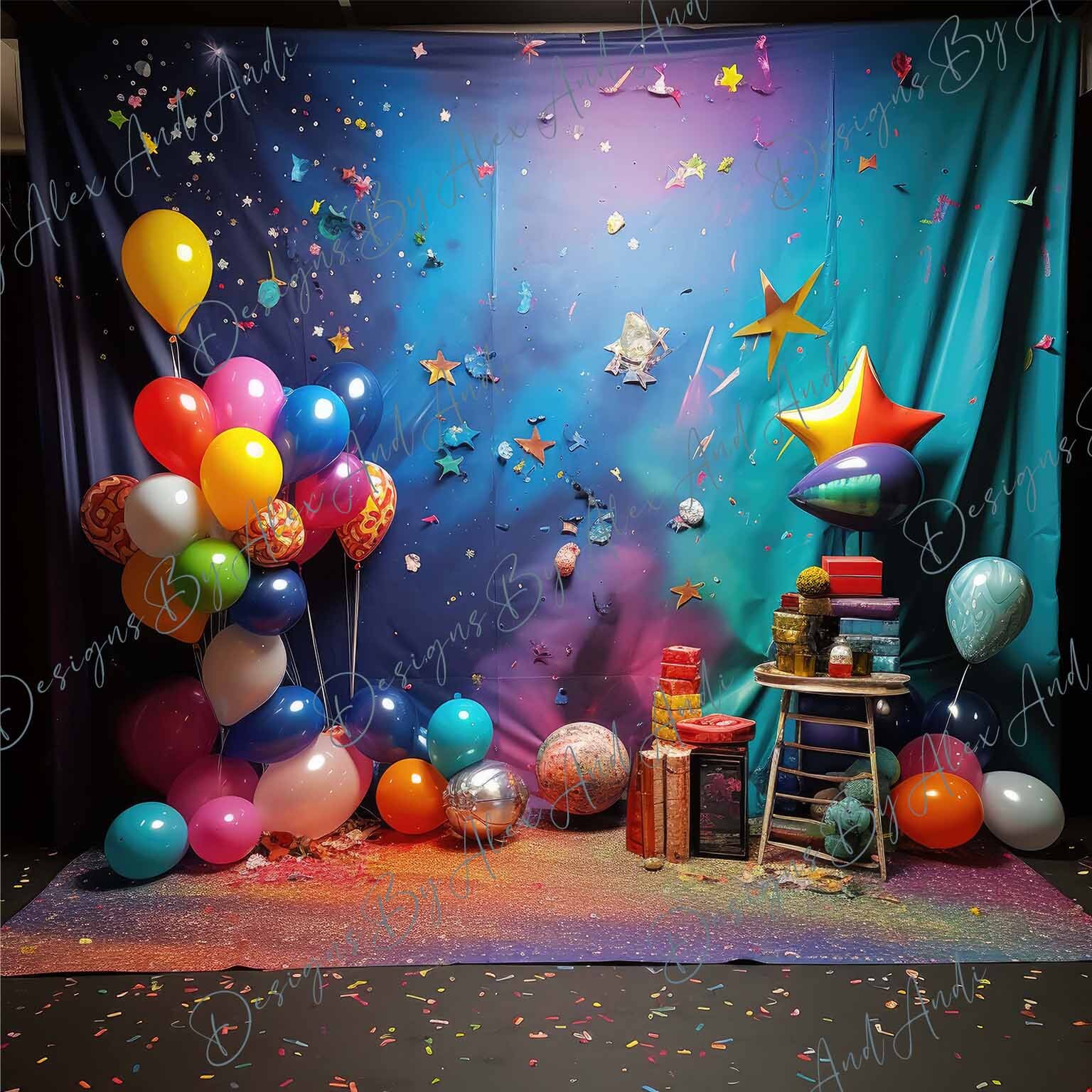 Party Digital Backdrop Background Birthday Child Photo Shoot Picture ...