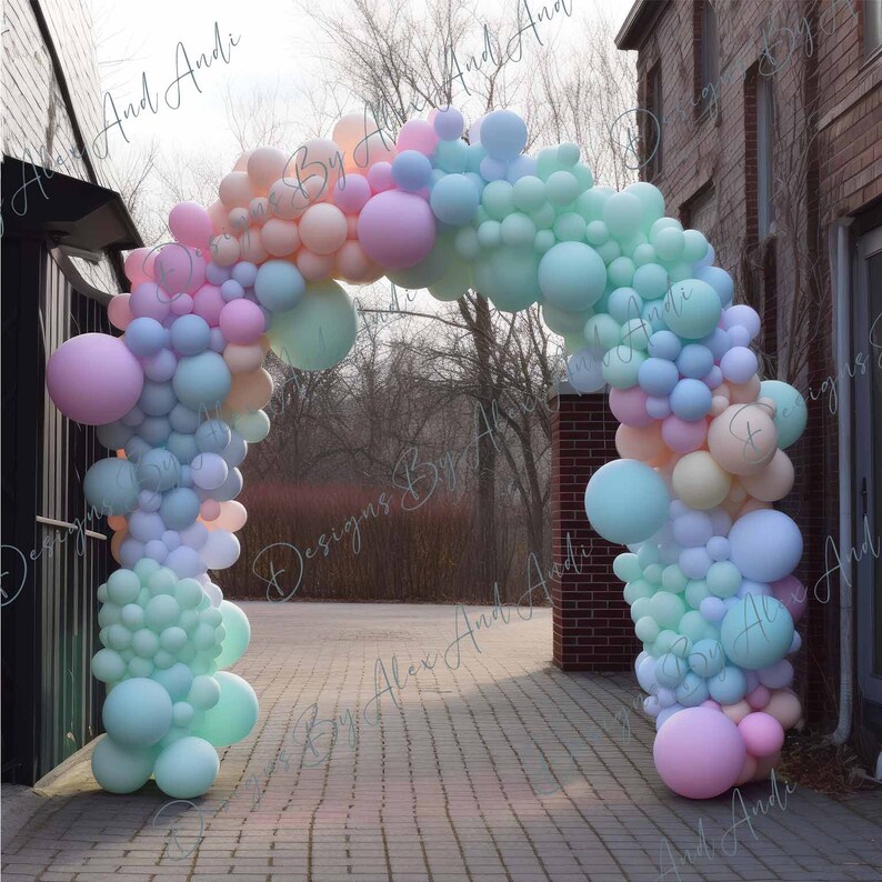 Balloon Arch Backdrop Background Digital Photo Shoot Studio - Etsy