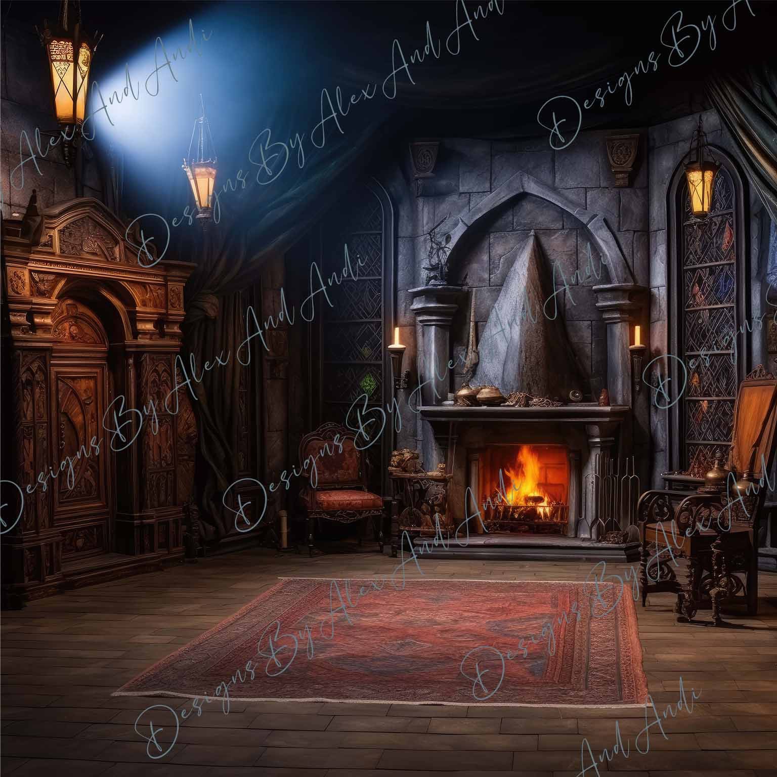 Wizard Fantasy Backdrop Background Digital Birthday Child Photo Shoot ...