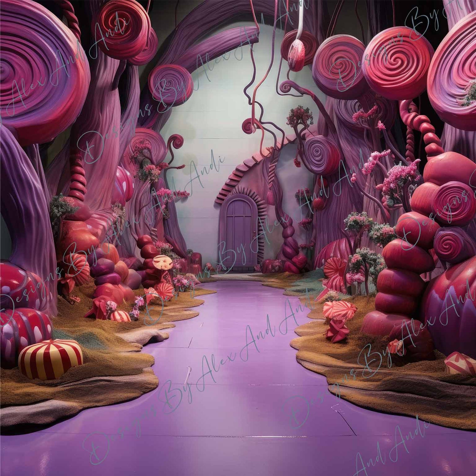 Crazy Candy Factory Backdrop Background Digital Birthday Child Photo ...