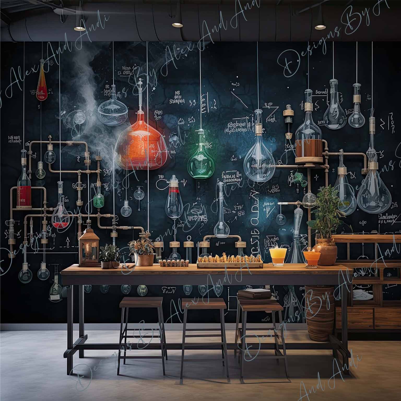 Scientist Backdrop Background Digital Birthday Child Photo Shoot ...