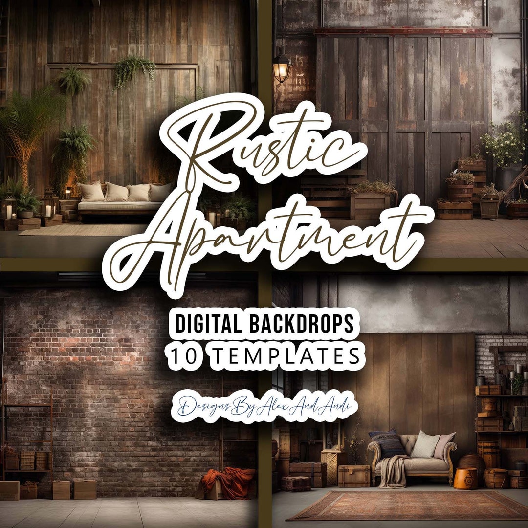Rustic Apartment Digital Backdrop Overlay Background Photo Shoot ...