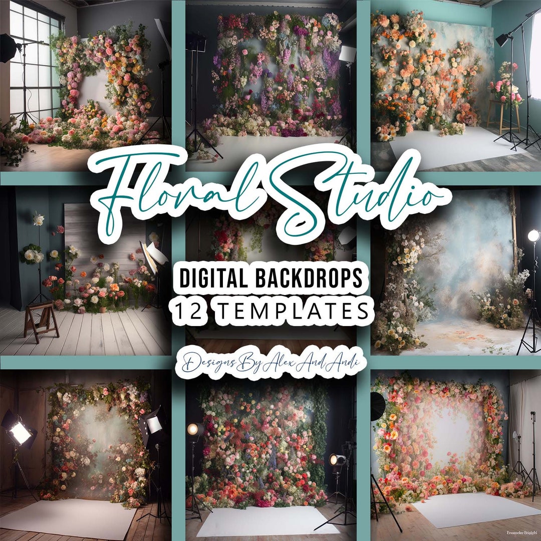 Floral Studio Backdrop Background Digital Photo Shoot Studio Picture ...