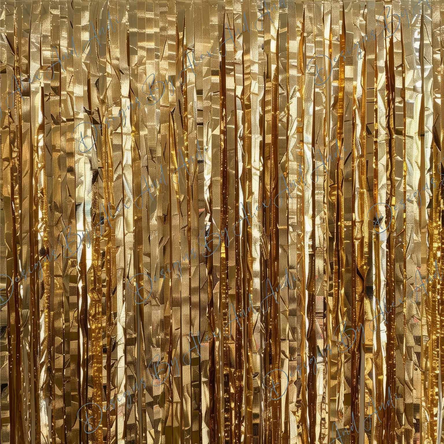 Gold Fringe Studio Digital Background Backdrop Overlay Party Photo ...