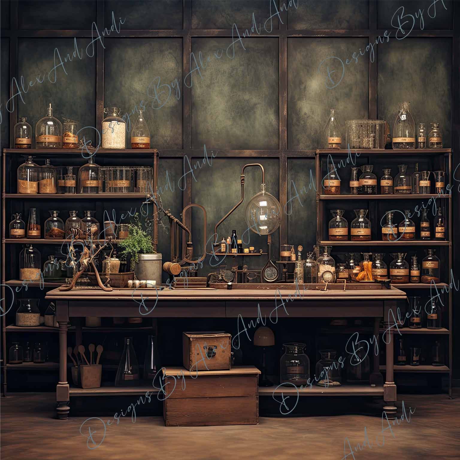 Laboratory Backdrop Background Digital Birthday Child Photo Shoot ...