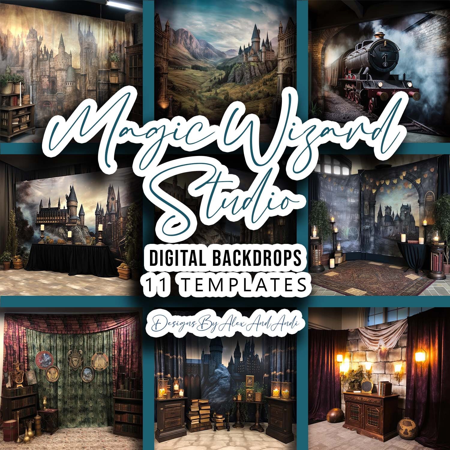 Magic Wizard Studio Backdrop Background Digital Photo Shoot Studio ...