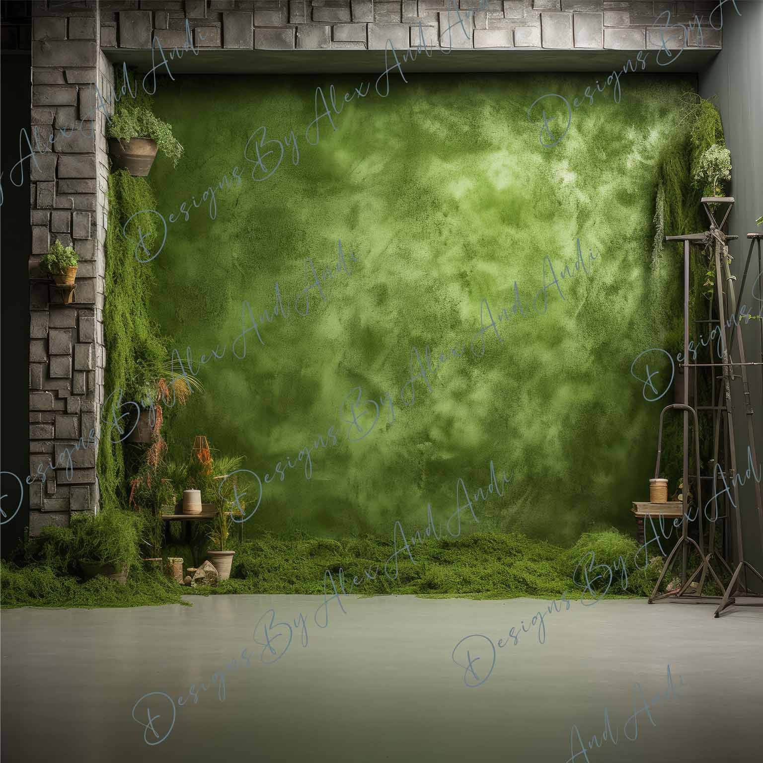 Grass Warehouse Studio Grass Backdrop Wall Digital Backdrop Overlay ...